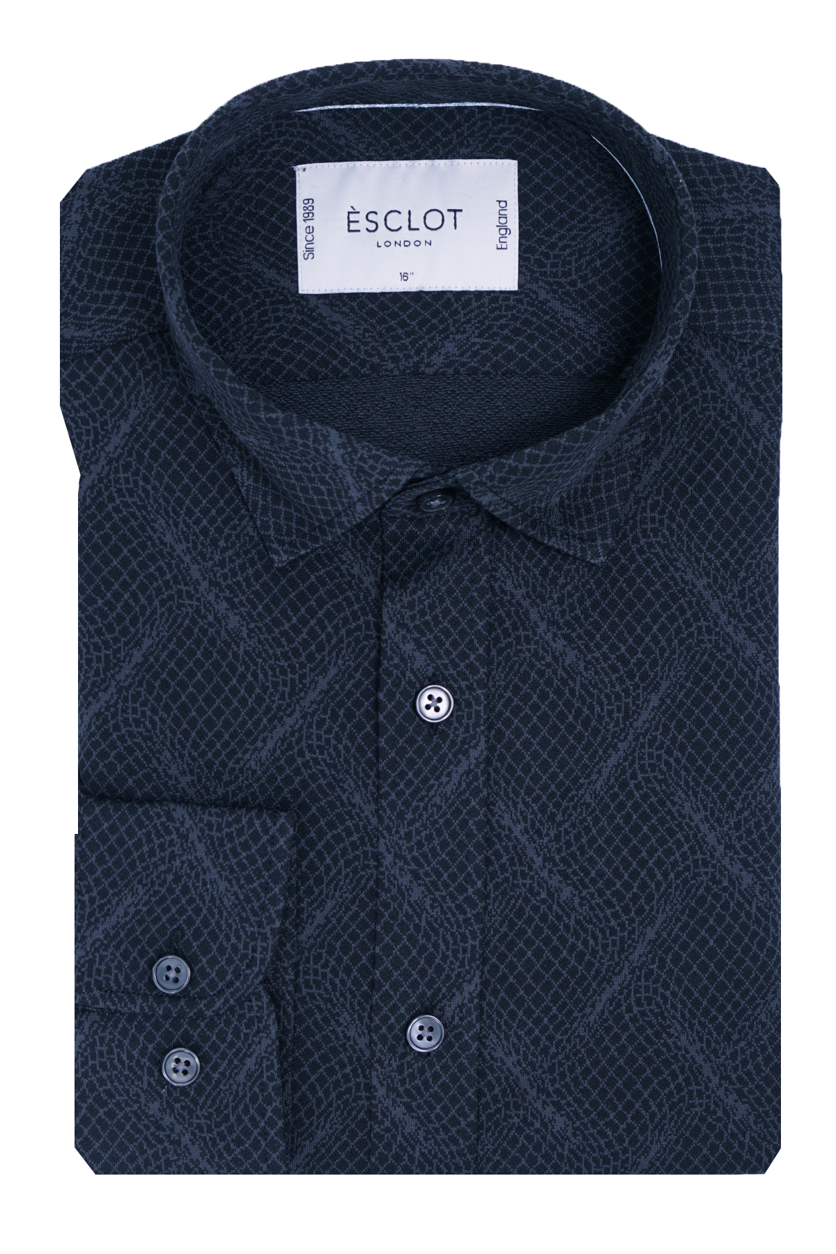 Black Jacquard Cs Shirt - Esclot Tailoring London
